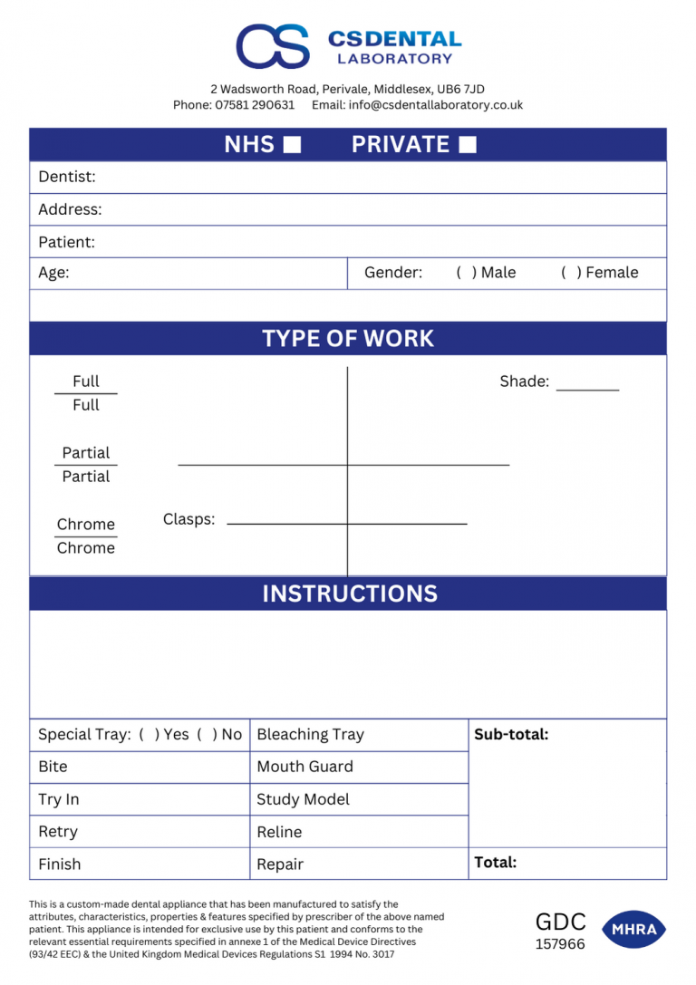 Download Docket – CS Dental Laboratory
